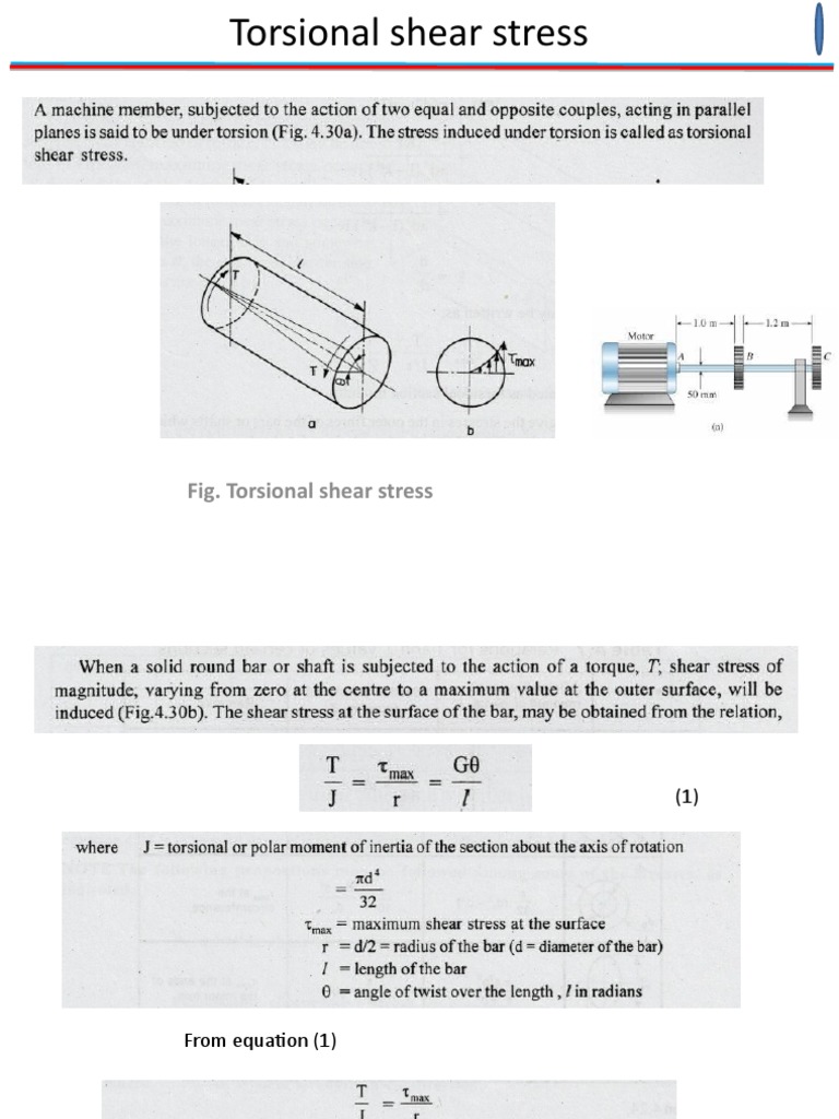 Fig. Torsional Shear Stress | PDF | Fracture | Bending