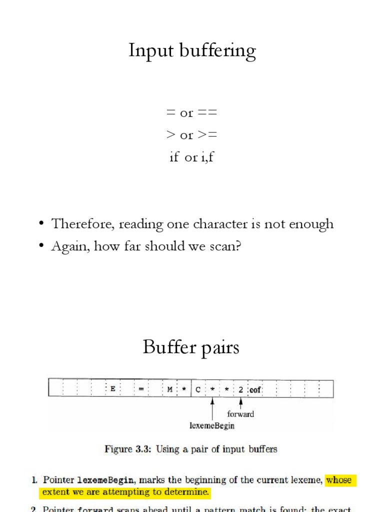 Input Buffering: or or If or I, F | PDF | Language Arts & Discipline ...