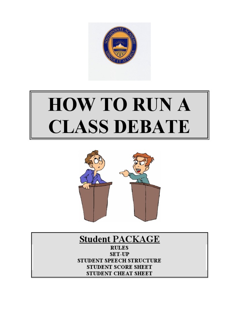 Howtoruna Class Debate: Student PACKAGE | PDF | Argument | Public Sphere