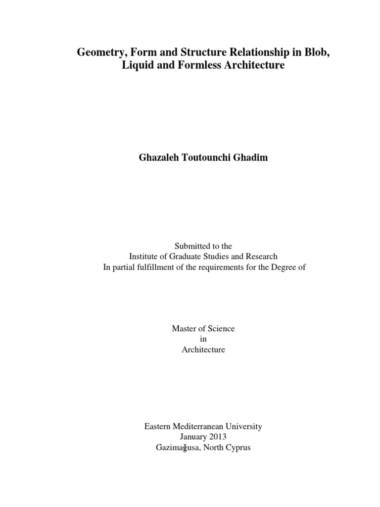 Geometry, Form and Structure Relationship in Blob, Liquid and Formless Architecture | PDF | Dome ...