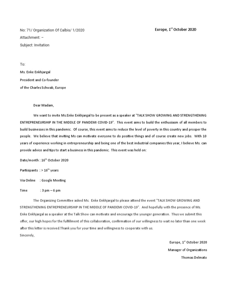 Inggris Formal Letter | PDF | Business