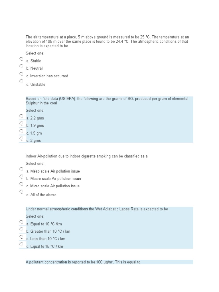 Atmospheric Conditions and Pollution Factors | PDF | Pollution | Air ...