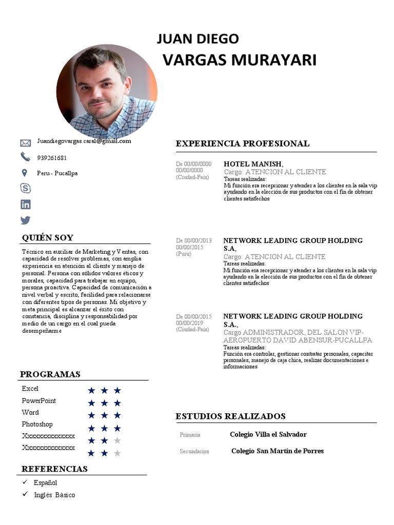 CV Juan Diego | PDF | Business | Science