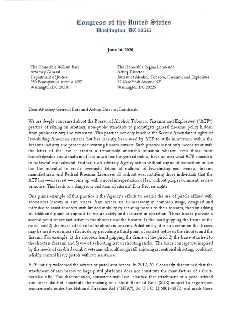 Concerns Over ATF's Arm Brace Policies | PDF | Bureau Of Alcohol ...