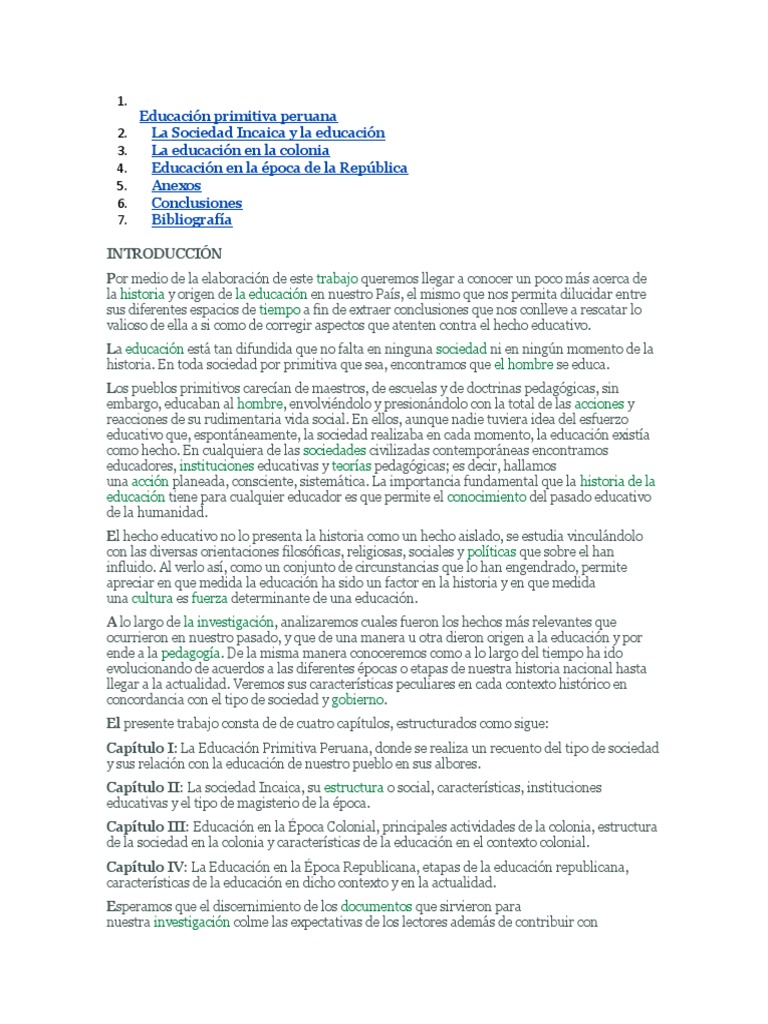 Educación Primitiva Peruana | PDF | Imperio Inca | Nueva españa