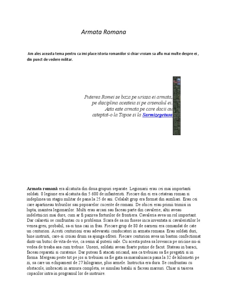 Armata Romana | PDF