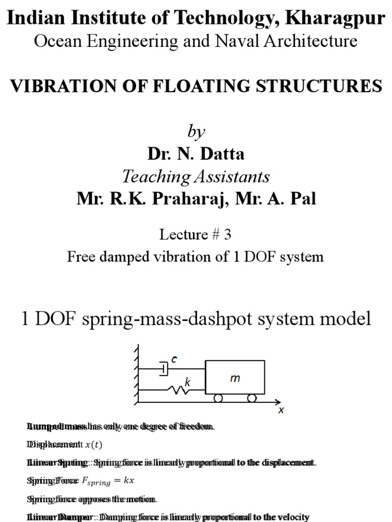 Ocean Engineering and Naval Architecture: Vibration of Floating ...