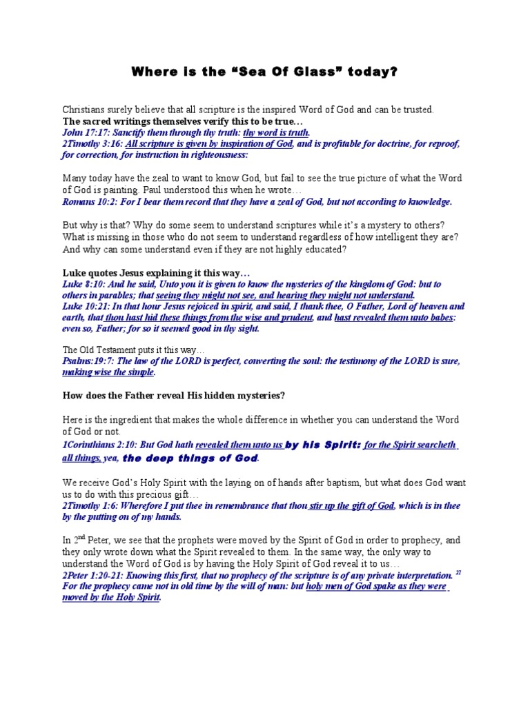Sea of Glass | PDF | Aaron | Book Of Exodus