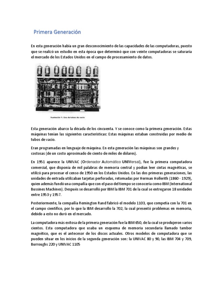 Primera Generación | PDF
