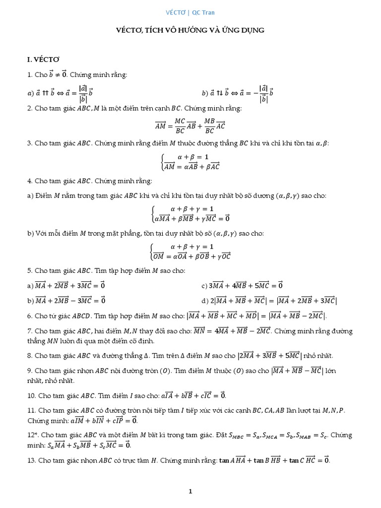 Véctơ, Tích Vô Hư NG Và NG D NG PDF | PDF