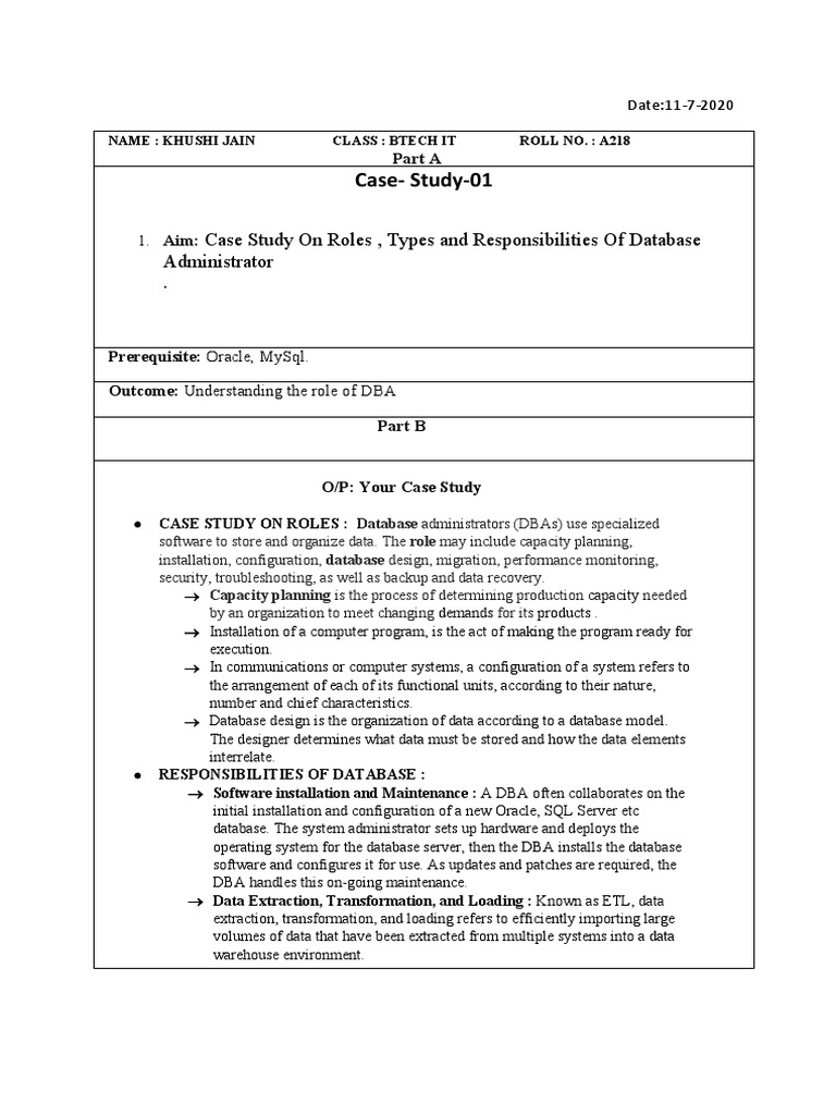 Case-Study-01: Case Study On Roles, Types and Responsibilities of ...