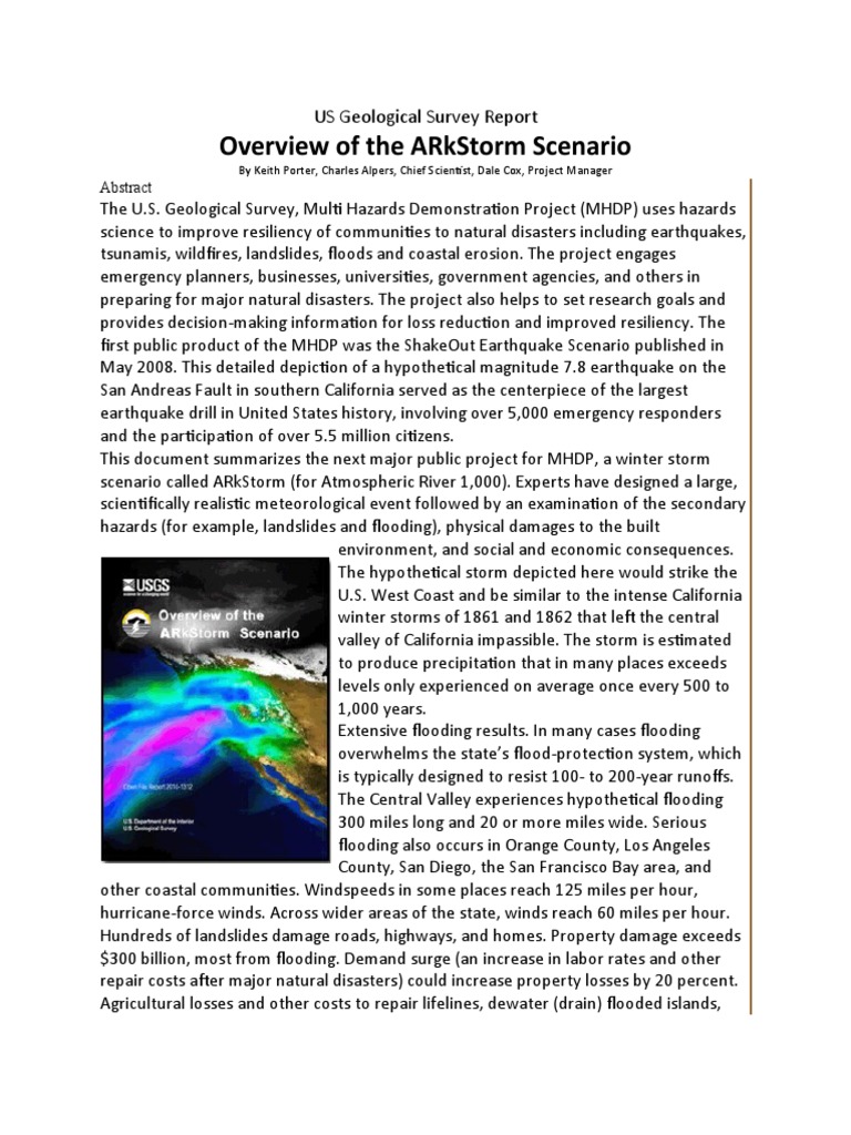 Overview of The ARkStorm Scenario | PDF | Emergency Management | Flood