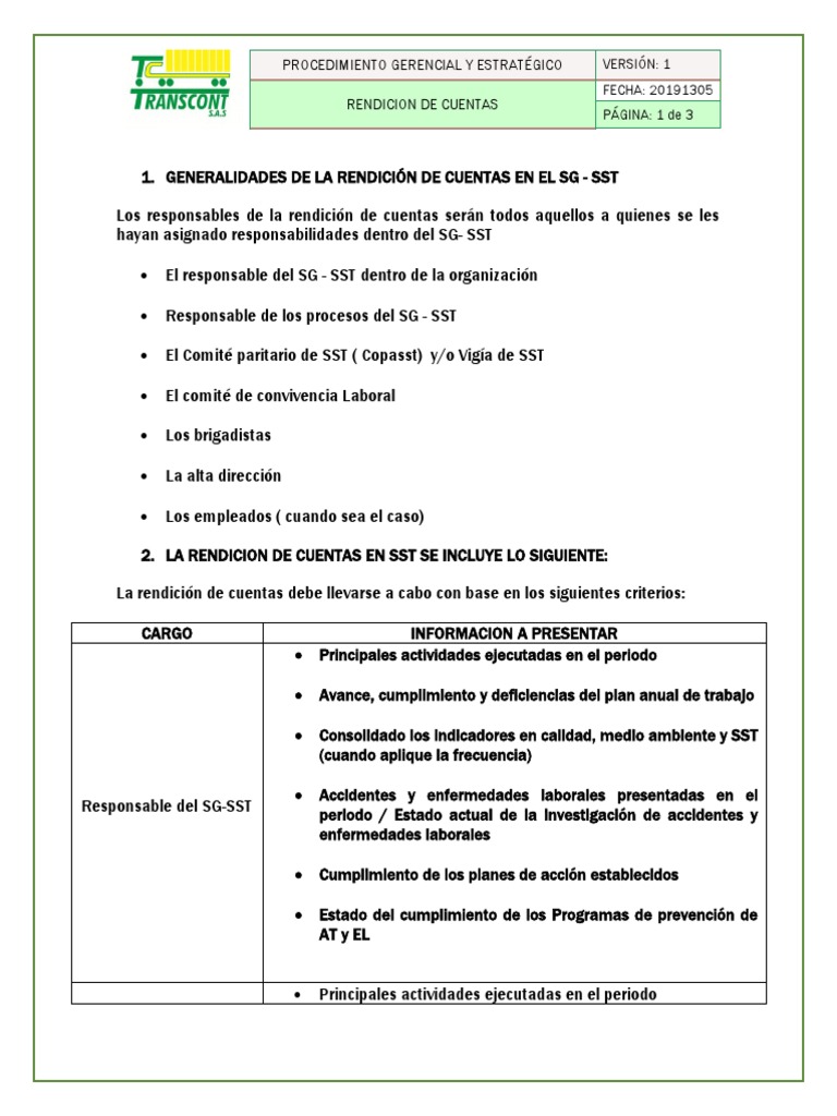 Modelo Instructivo de Rendicion de Cuentas | PDF | Responsabilidad ...