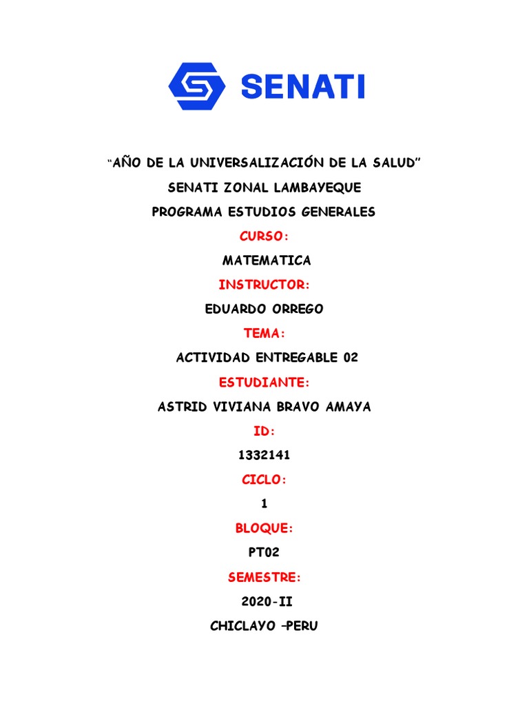 Entregable 02 Matematica | PDF