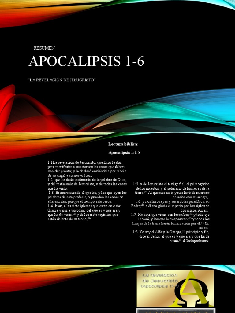 Apocalipsis 1 6 Pdf Libro De Revelación Cristo Título