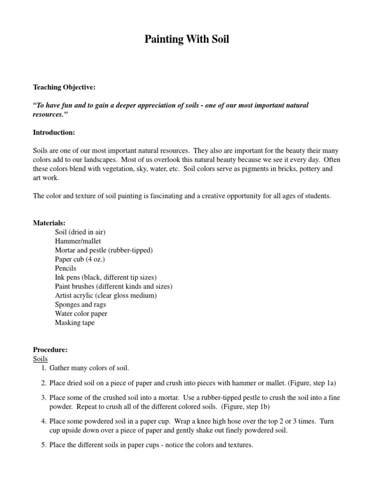 PAINT With SOILS - nrcs142p2 - 051323 | PDF | Paintings | Paint