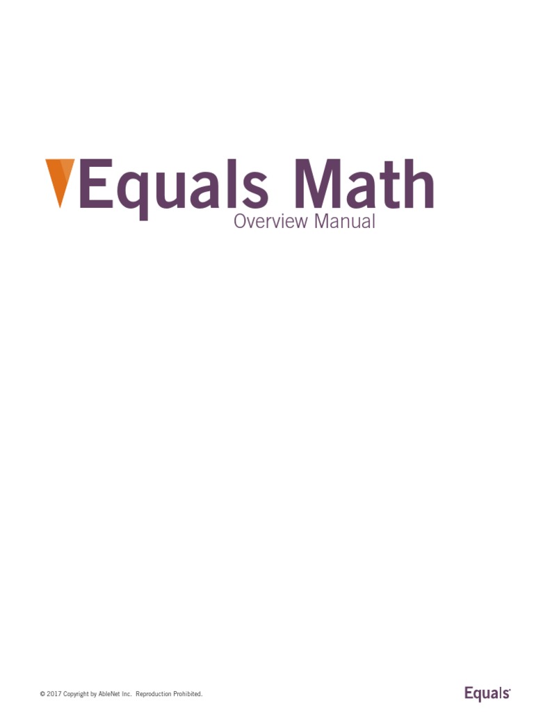 Equals Math: Overview Manual | PDF | Area | Numbers