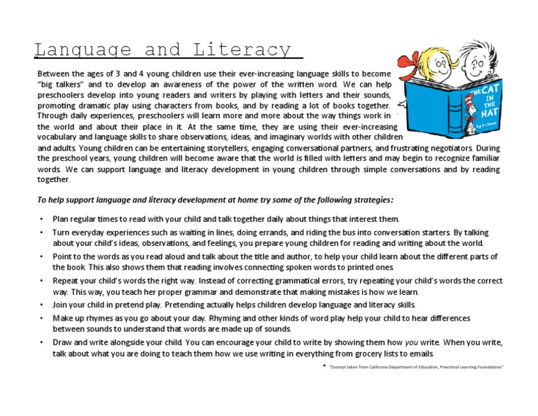 11 Language and Literacy | PDF | Literacy | Word