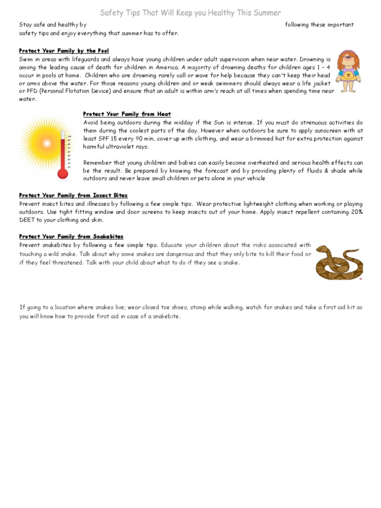 05 Safety Summer Tips | PDF