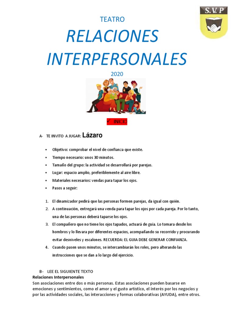 Actividades para Mejorar Relaciones Interpersonales | PDF | Relaciones ...