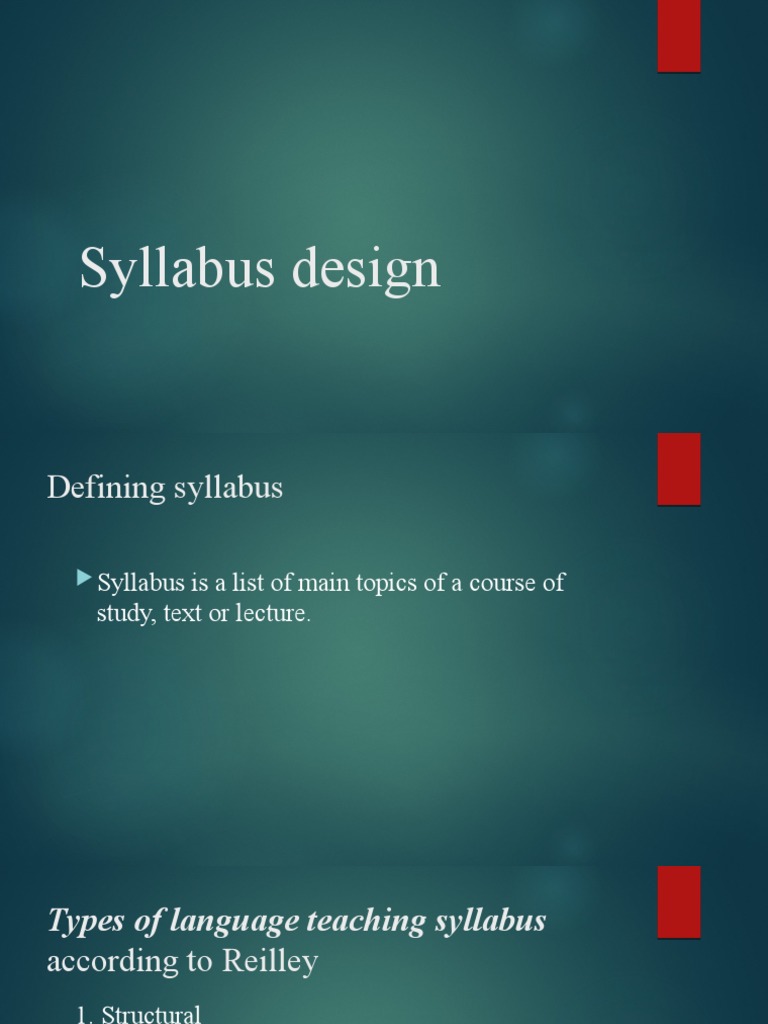 Types of Syllabus | PDF | Language Education | Learning