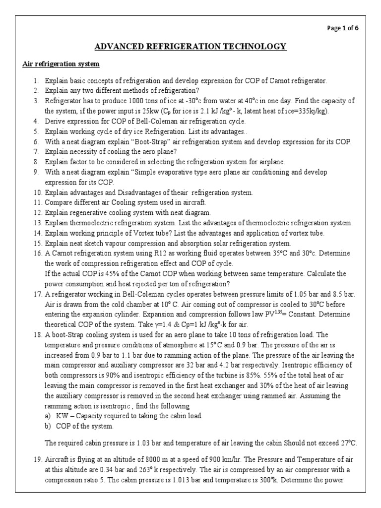 Advanced Refrigeration Technology: o o P o | Download Free PDF ...