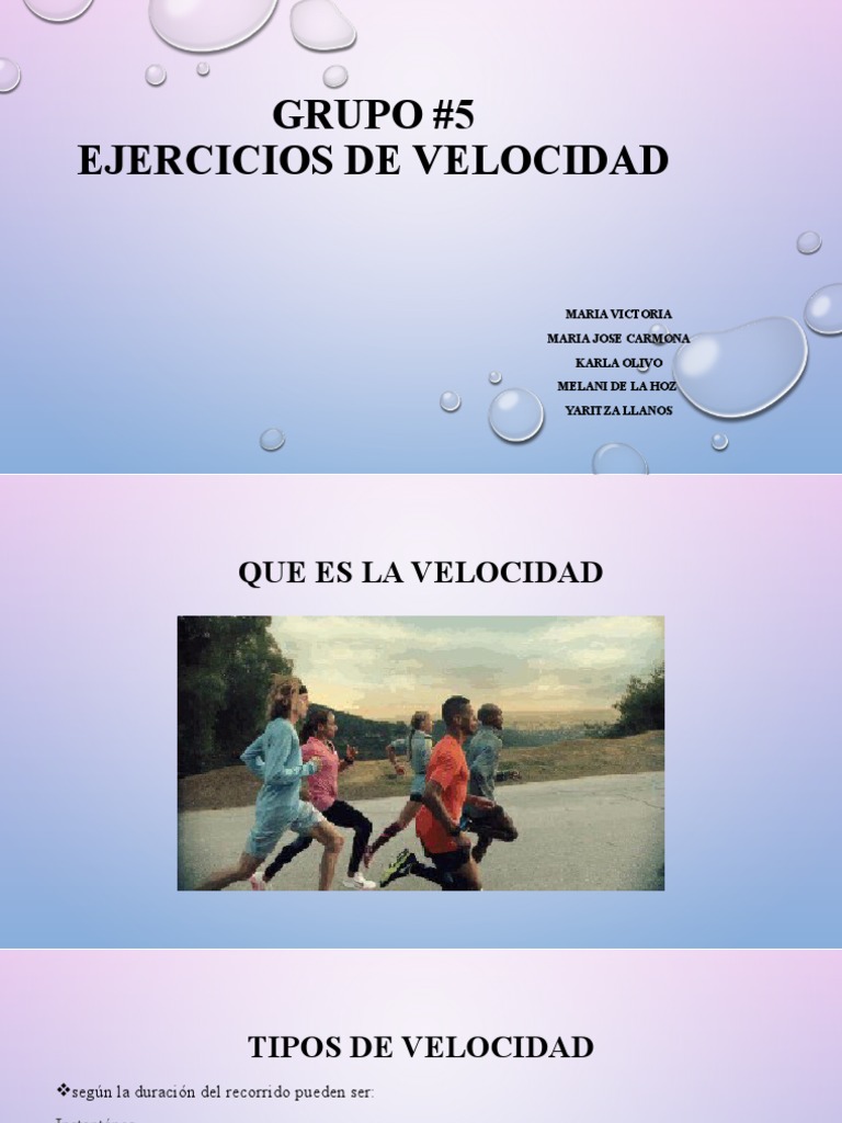 GRUPO #5 Ejercicios de Velocidad | PDF