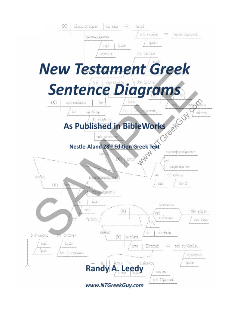 New Testament Greek Sentence Diagrams: Sample | PDF | Cognitive Science