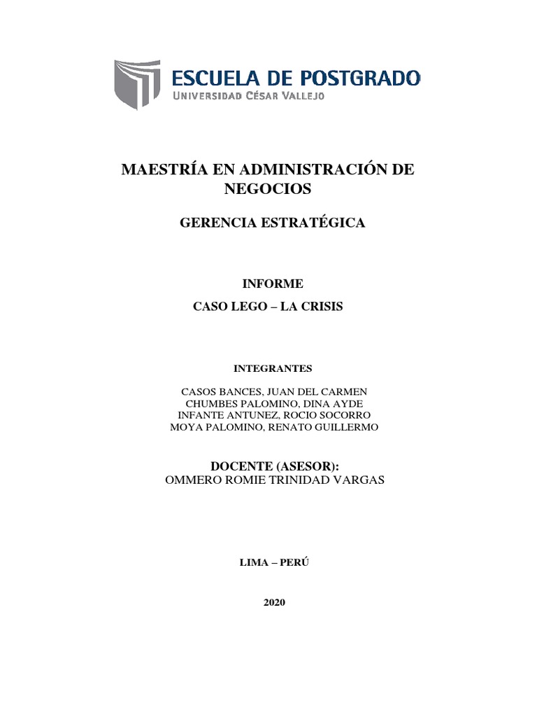CASO LEGO - La Crisis | PDF | Innovación | Marca