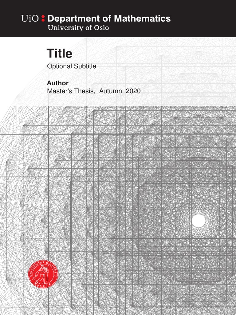 Uio Mathematics Masters Thesis | PDF | Critique Of Pure Reason | A ...