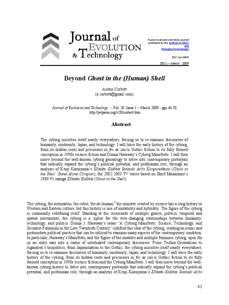 Beyond Ghost in The (Human) Shell | PDF | Cyborg | Posthuman