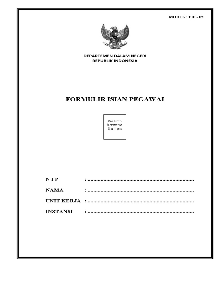 Formulir Isian Pegawai | PDF