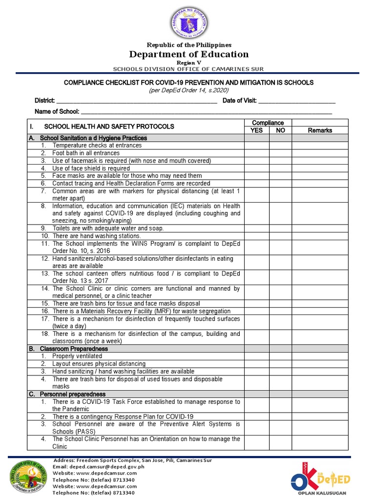 Department of Education: Republic of The Philippines | PDF | Hygiene ...