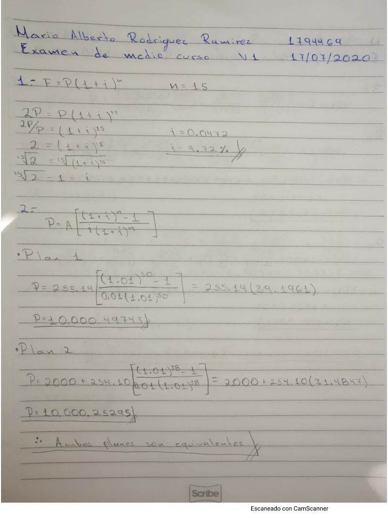 Examen de Medio Curso - INGECO | PDF