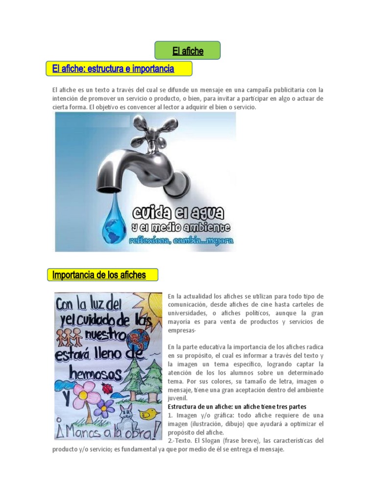 Estructura e Importancia del Afiche | PDF | Póster | Imagen