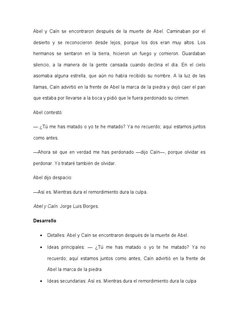 Abel y Caín Se Encontraron Después de La Muerte de Abel | PDF