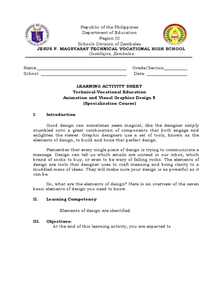 VGD Las Week 2.1 Final PDF | PDF | Color | Shape