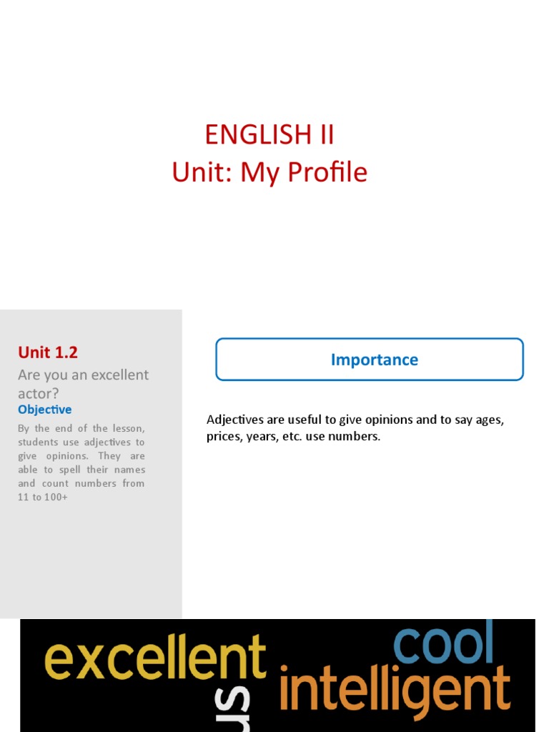 English 2 Unit 1 (1.2) | PDF