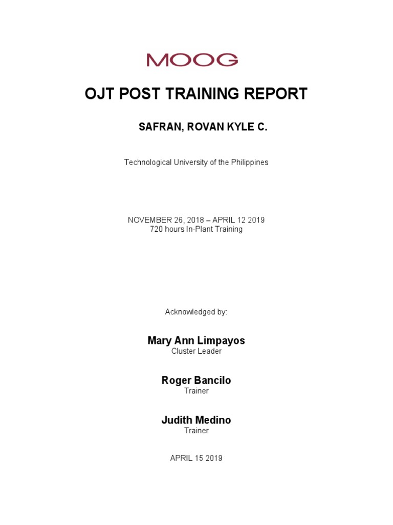 Rovan Post Training Report | PDF | Numerical Control | Metalworking