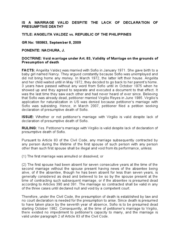 PFR Case Digest Batch 4 | PDF | Marriage | Divorce