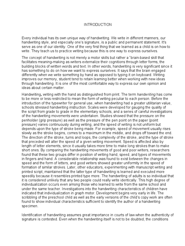 Handwriting Identification | PDF | Writing