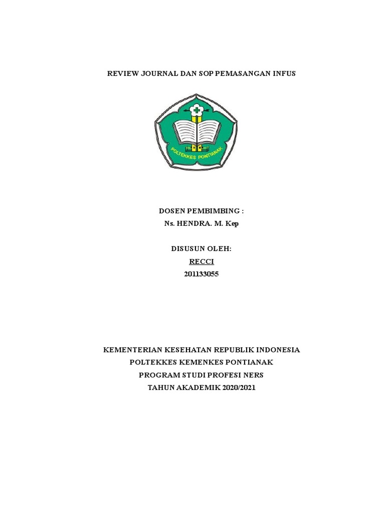 STANDAR OPERASIONAL PROSEDUR PEMASANGAN INFUS | PDF