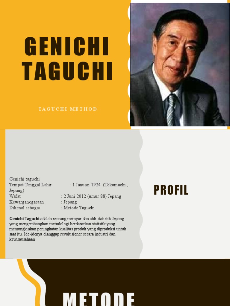 Genichi Taguchi | PDF