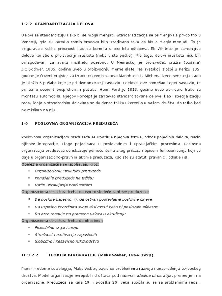 Organizacija-Proizvodno-Poslovnih-Sistema Skripta | PDF