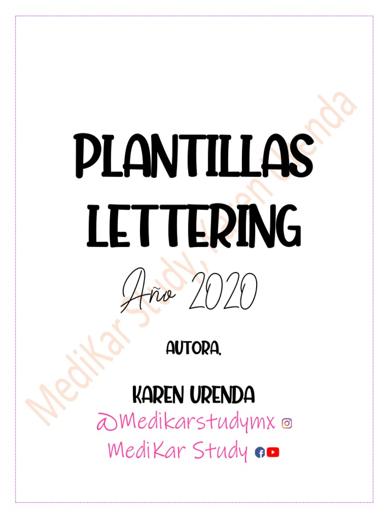 Plantillas Lettering Karen Urenda 2020 PDF | PDF