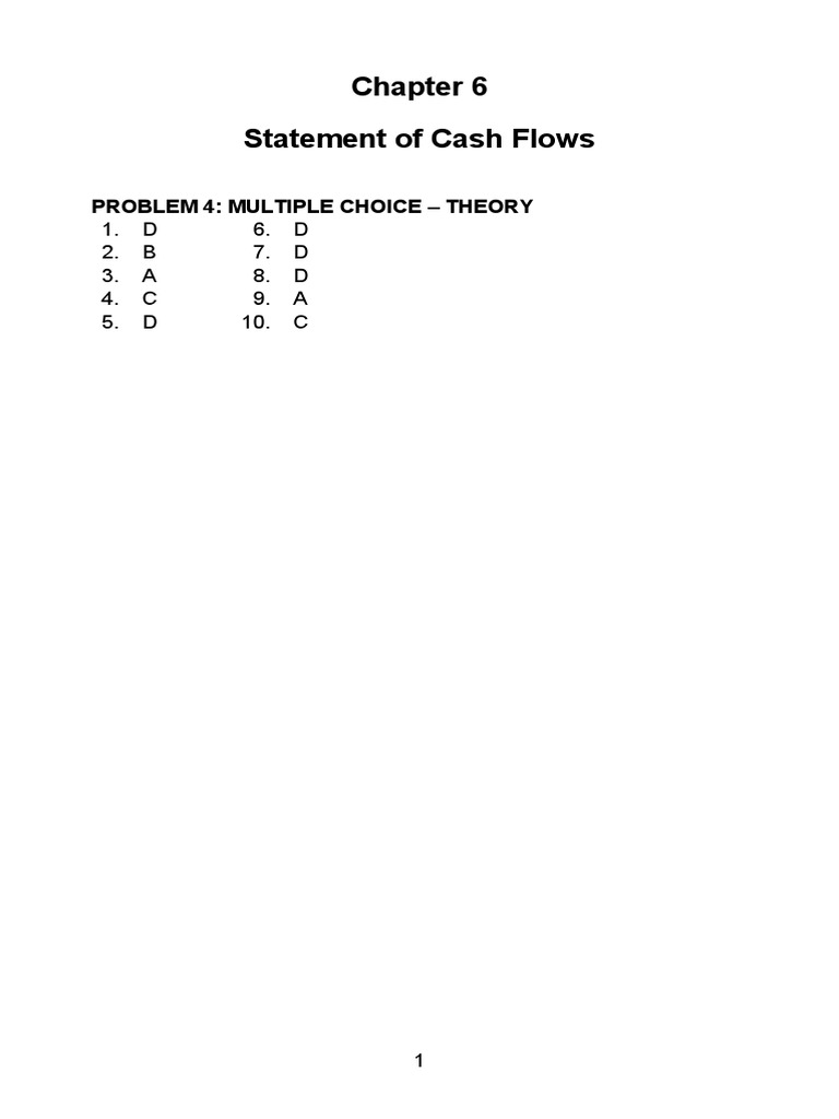 Cash Flow Statement MCQs Explained | PDF