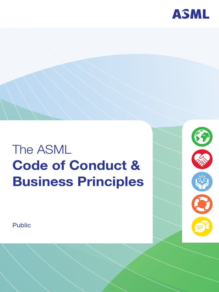 Code of Conduct & Business Principles: The Asml | PDF | Information Security | Employment