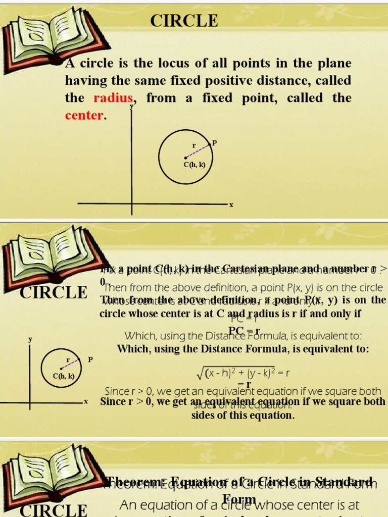 A Circle Is The Locus of All Points in The Plane Having The Same Fixed ...