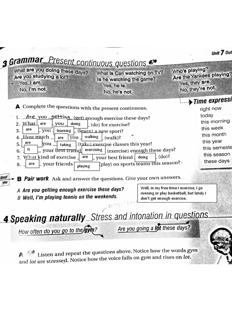 Exercise 2 Present Continue | PDF
