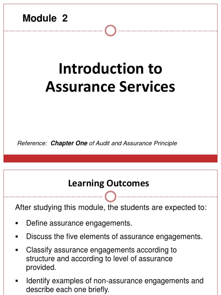 Module 2 Principles of Assurance Services | PDF | Audit | Business